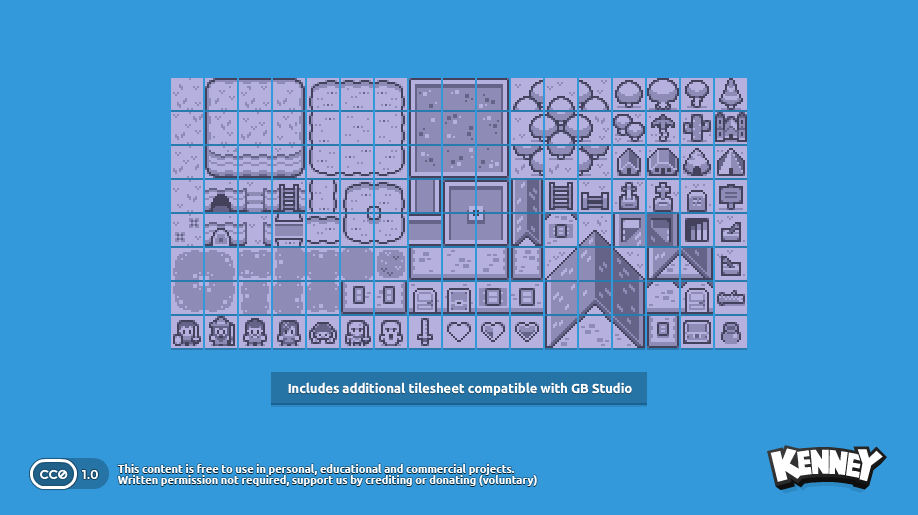 Monochrome RPG · Kenney
